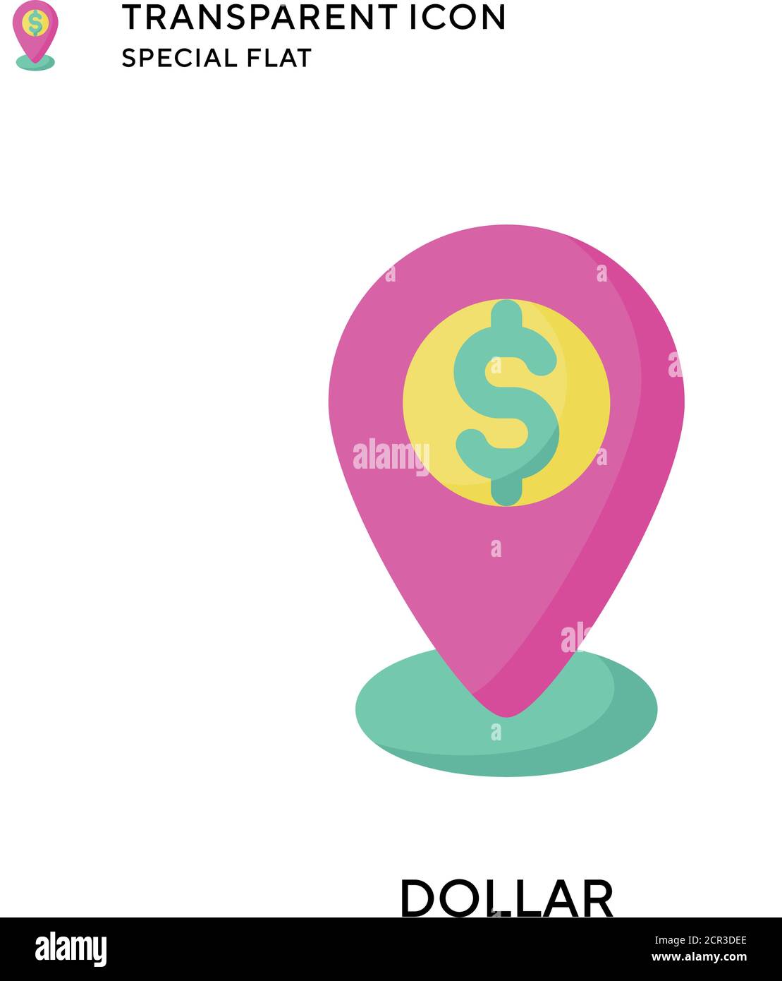 Dollar vector icon. Flat style illustration. EPS 10 vector Stock Vector ...