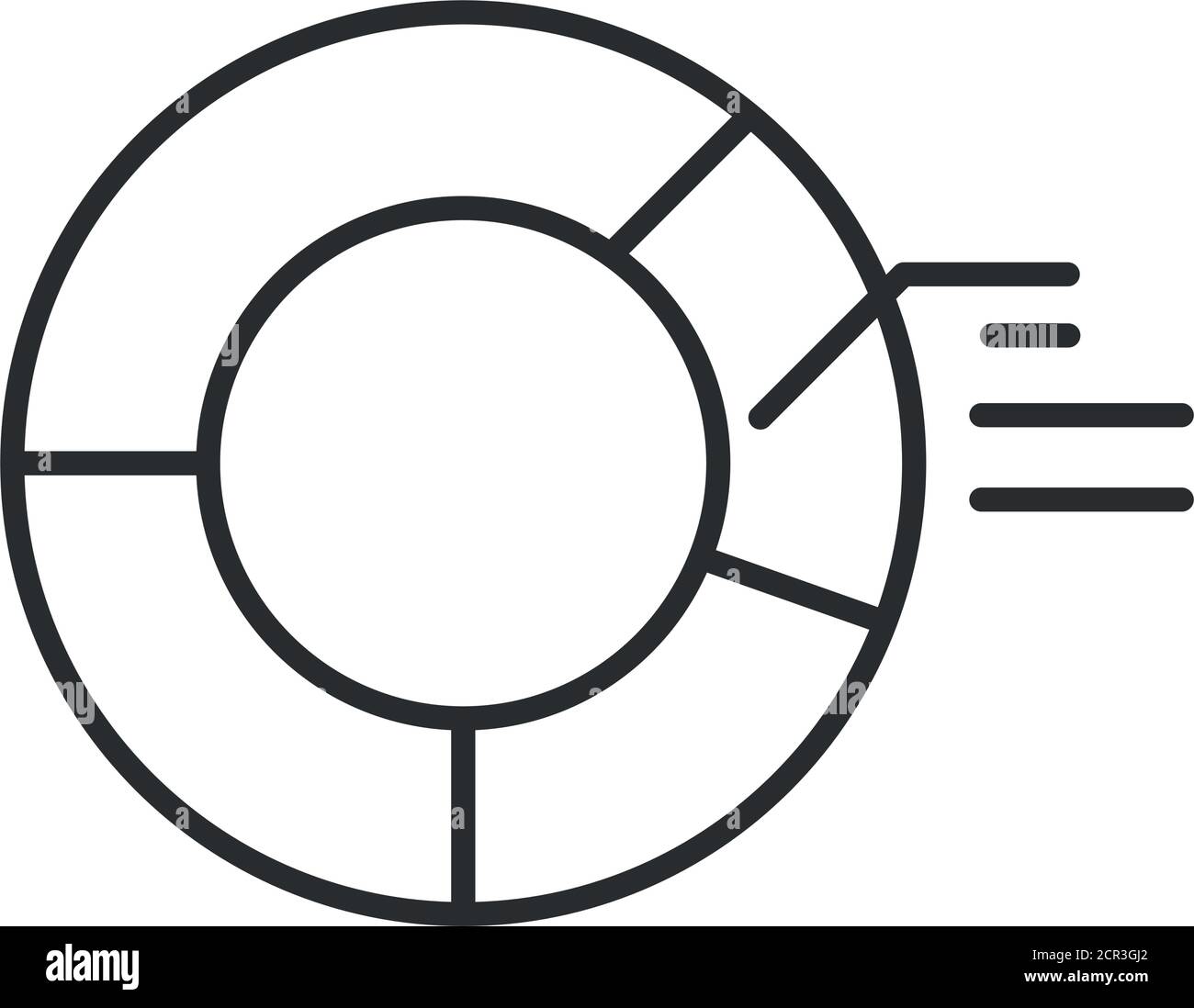 data analysis, financial business round diagram information, line icon ...