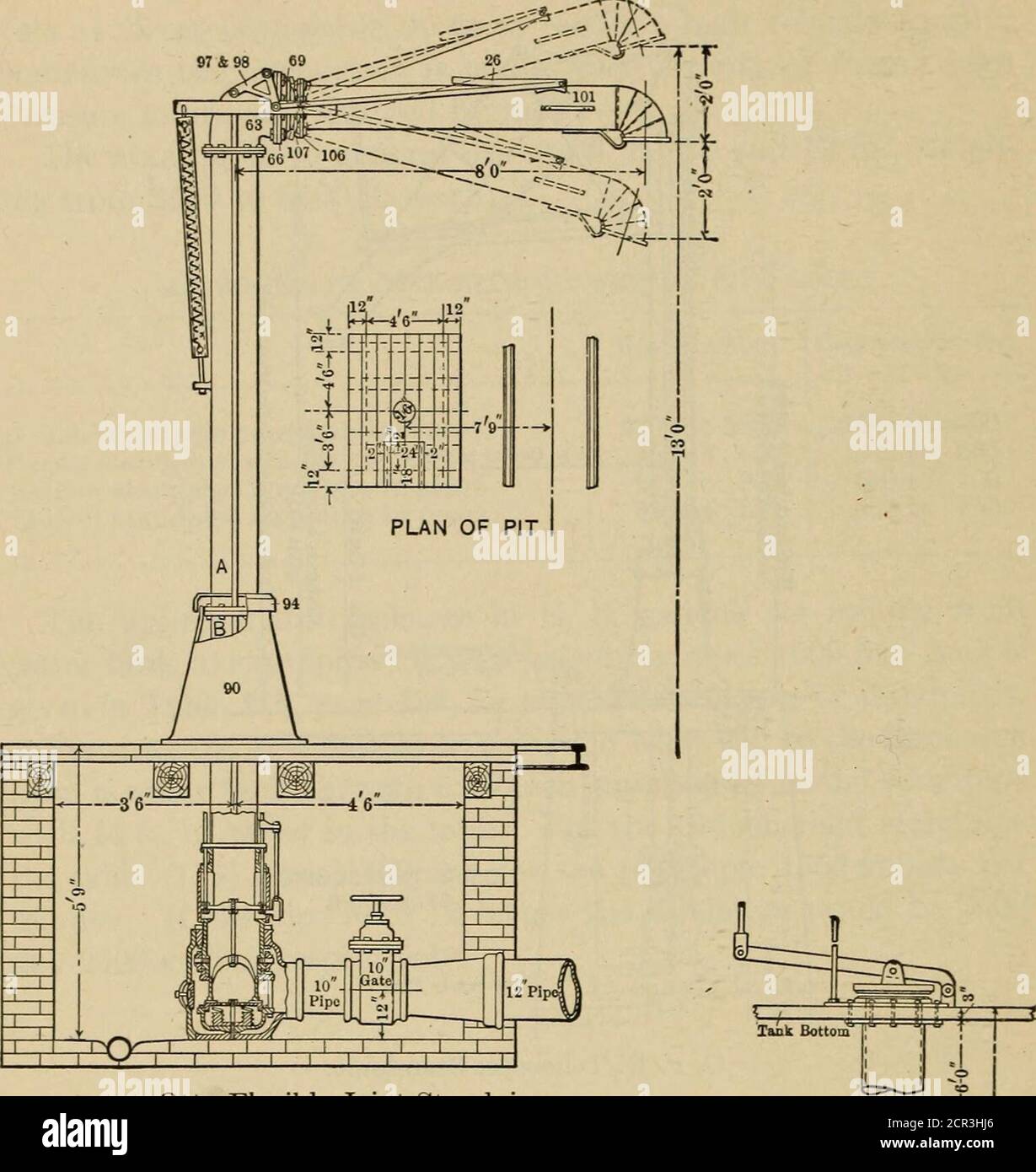 . Railroad structures and estimates . C.R.R. TELESCOPICSTANDPIPE Sewer ...
