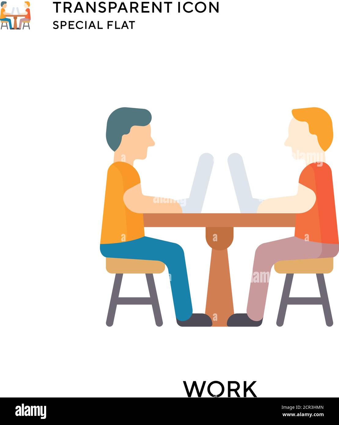 Work vector icon. Flat style illustration. EPS 10 vector Stock Vector ...