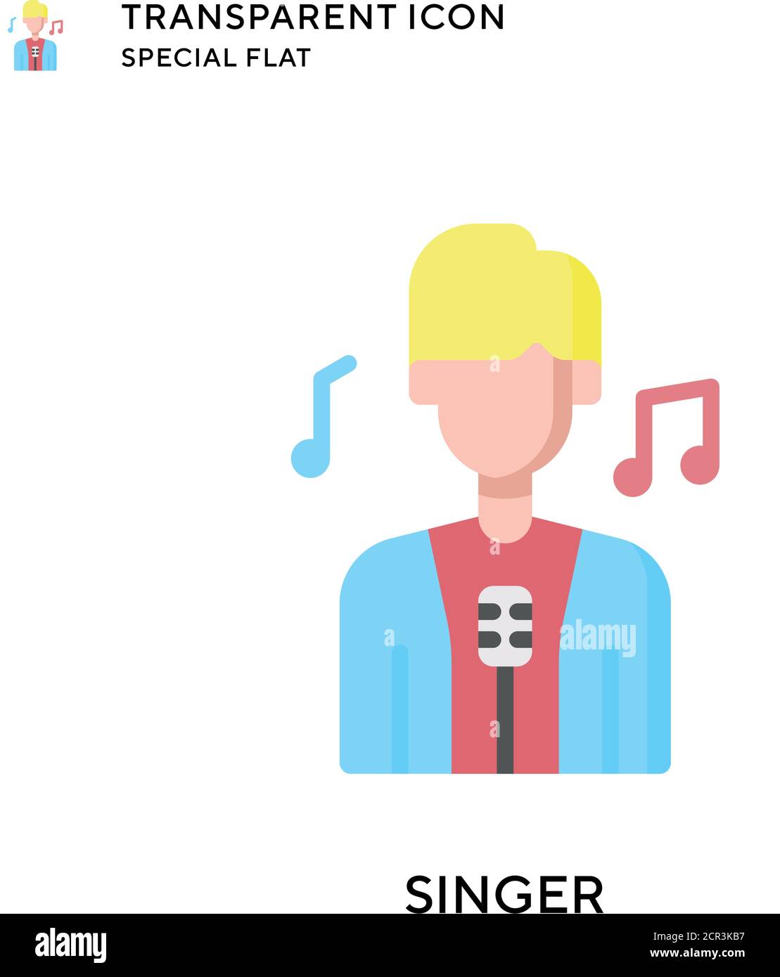 Singer vector icon. Flat style illustration. EPS 10 vector Stock Vector ...