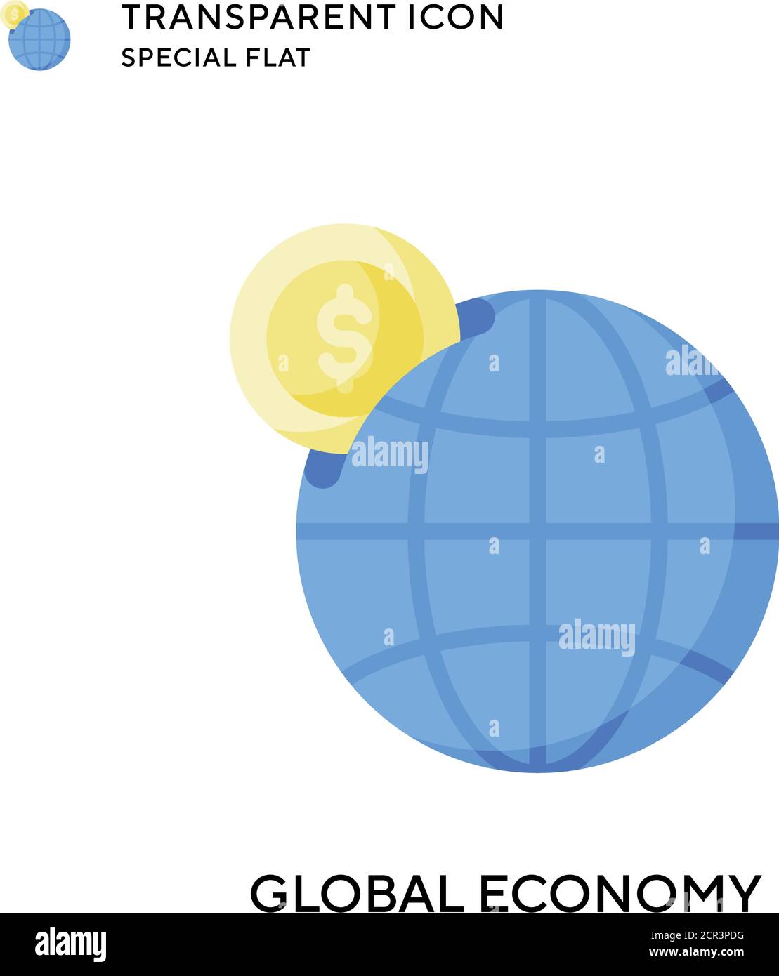 Global economy vector icon. Flat style illustration. EPS 10 vector ...