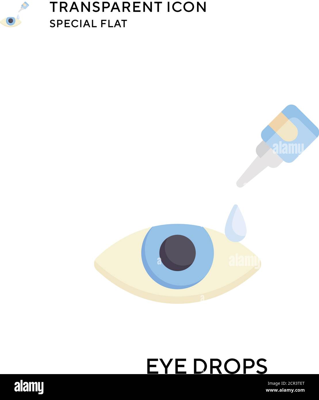 Eye drops vector icon. Flat style illustration. EPS 10 vector Stock ...