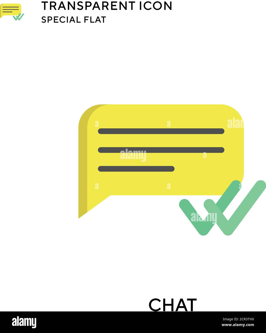 Chat vector icon. Flat style illustration. EPS 10 vector Stock Vector ...