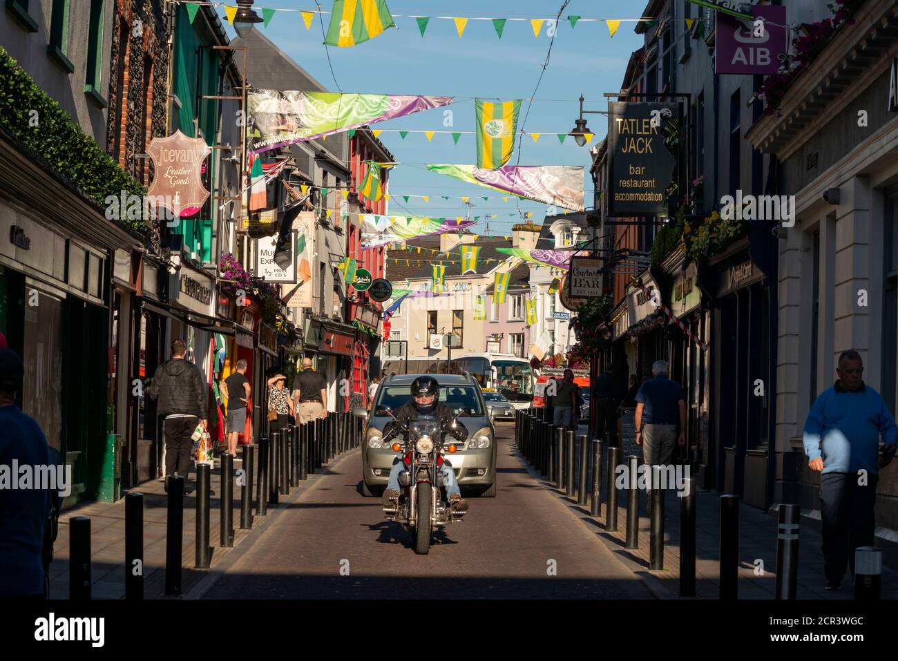 Killarney Plunkett Street Killarney vibrant colorful view of narrow ...