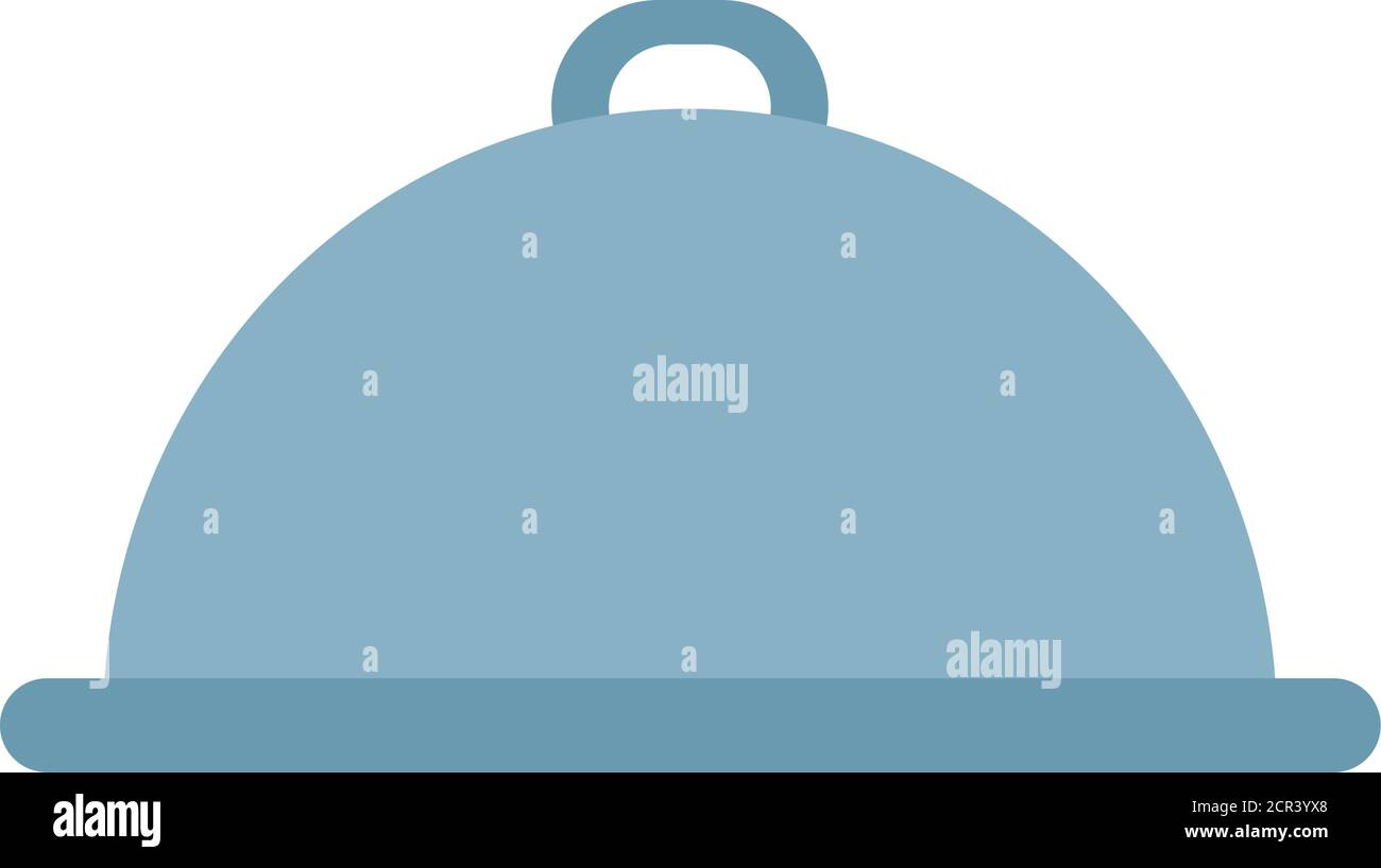 restaurant platter icon over white background, flat style, vector ...