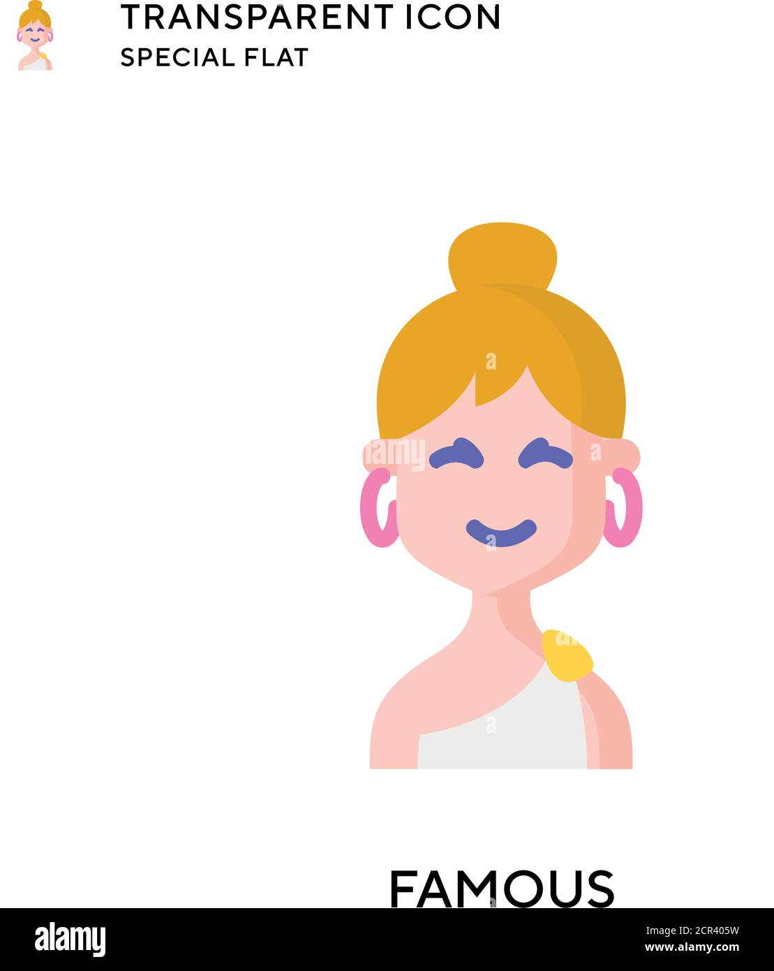 Famous vector icon. Flat style illustration. EPS 10 vector Stock Vector ...