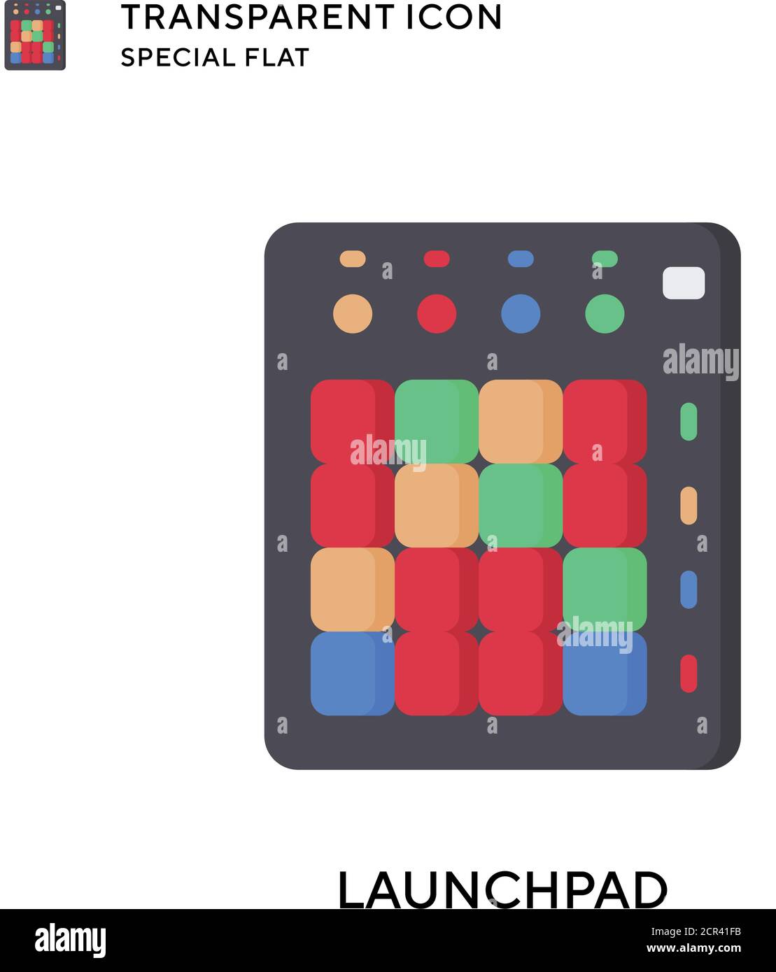 Launchpad vector icon. Flat style illustration. EPS 10 vector Stock ...