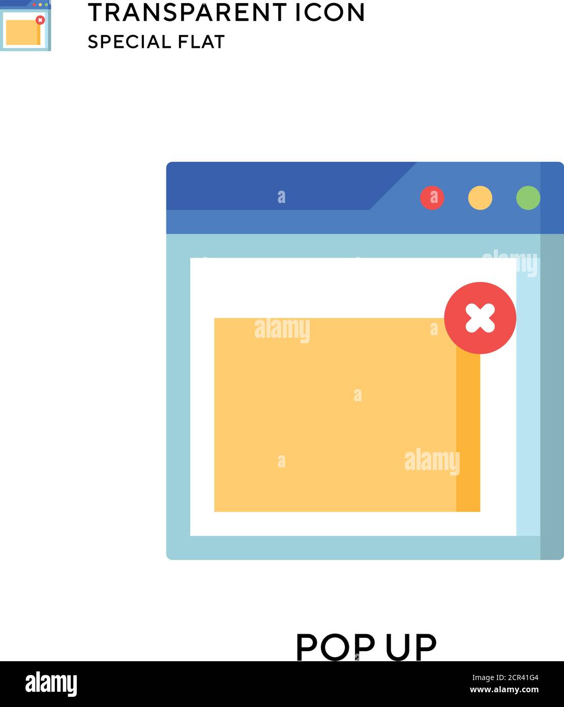 Pop up vector icon. Flat style illustration. EPS 10 vector Stock Vector ...