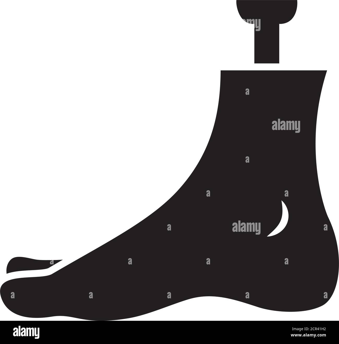 human feet icon over white background, silhouette style, vector ...