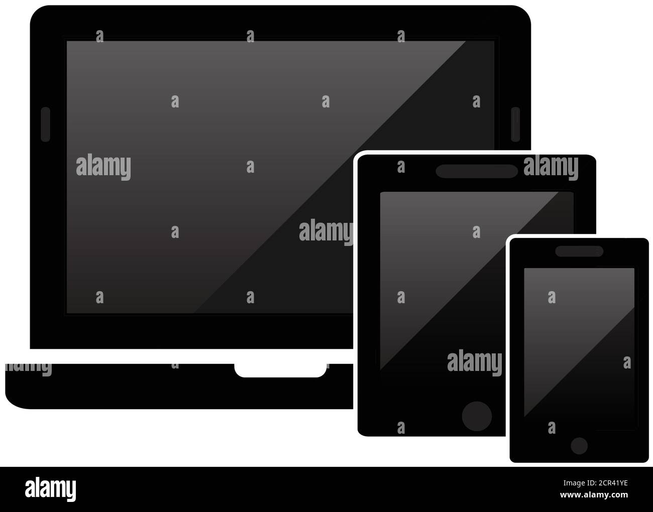Smart Devices icon. Phone icon, tablet, laptop icon, computer screen ...