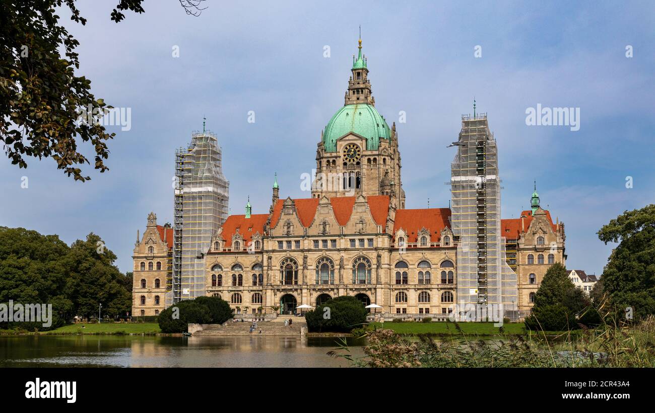 Hannover new town hall is a prominent building and a landmark for Lower ...