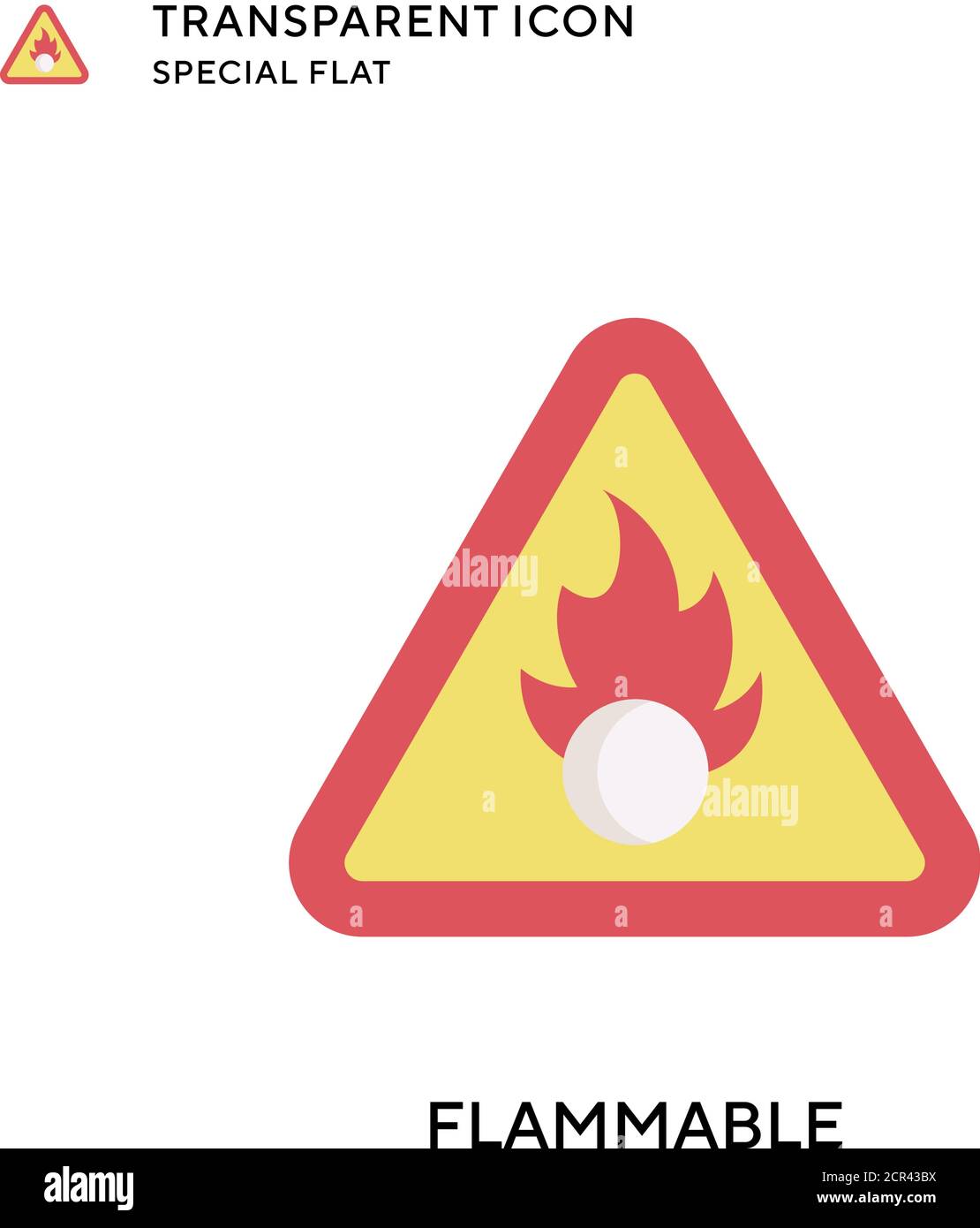 Flammable vector icon. Flat style illustration. EPS 10 vector Stock ...