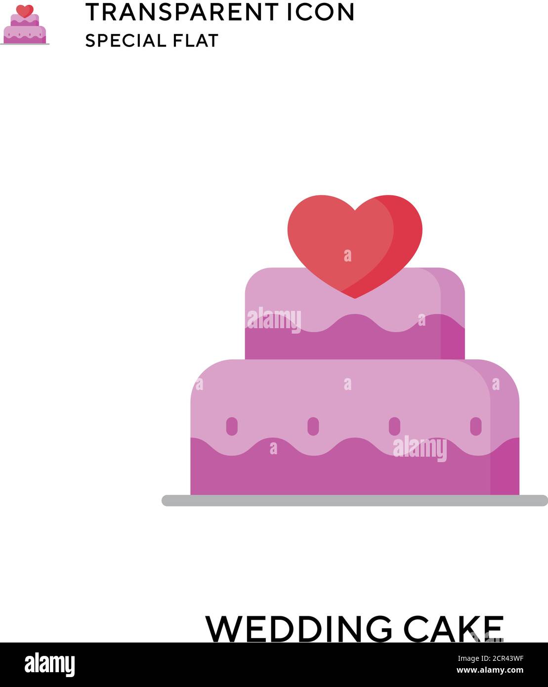 Wedding cake vector icon. Flat style illustration. EPS 10 vector Stock ...