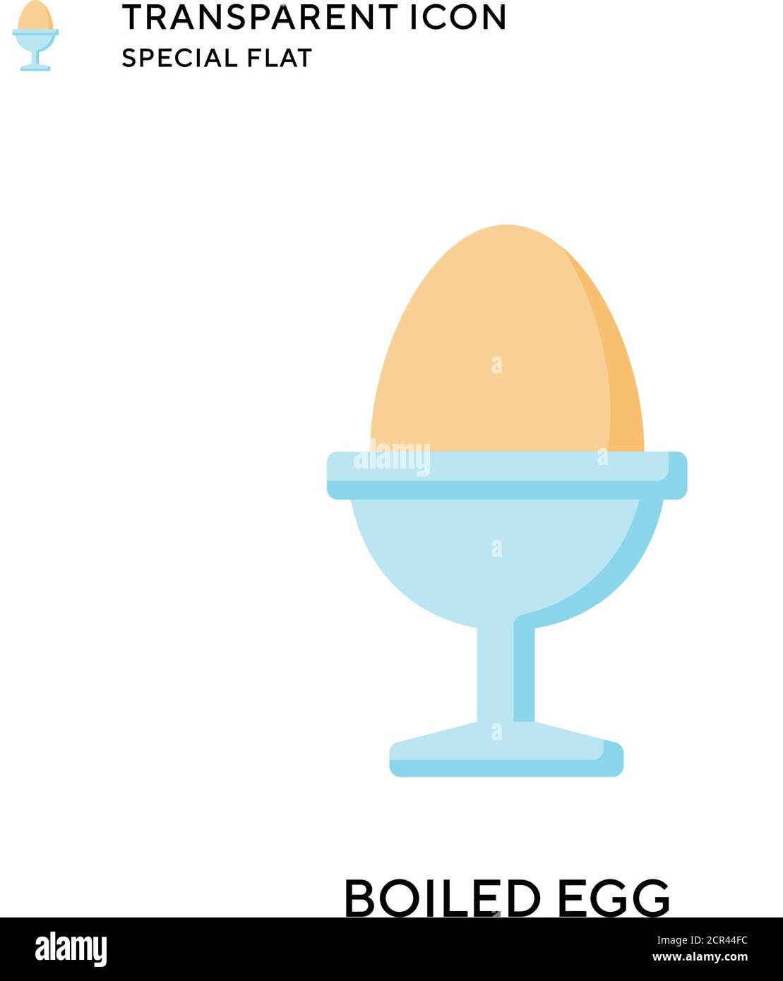 Boiled egg vector icon. Flat style illustration. EPS 10 vector Stock ...