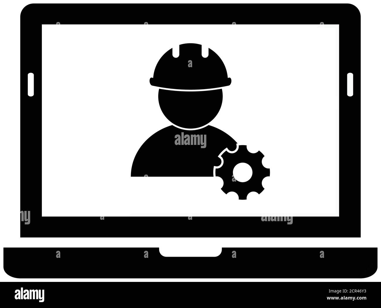 Engineering computer operator Stock Vector Images - Alamy