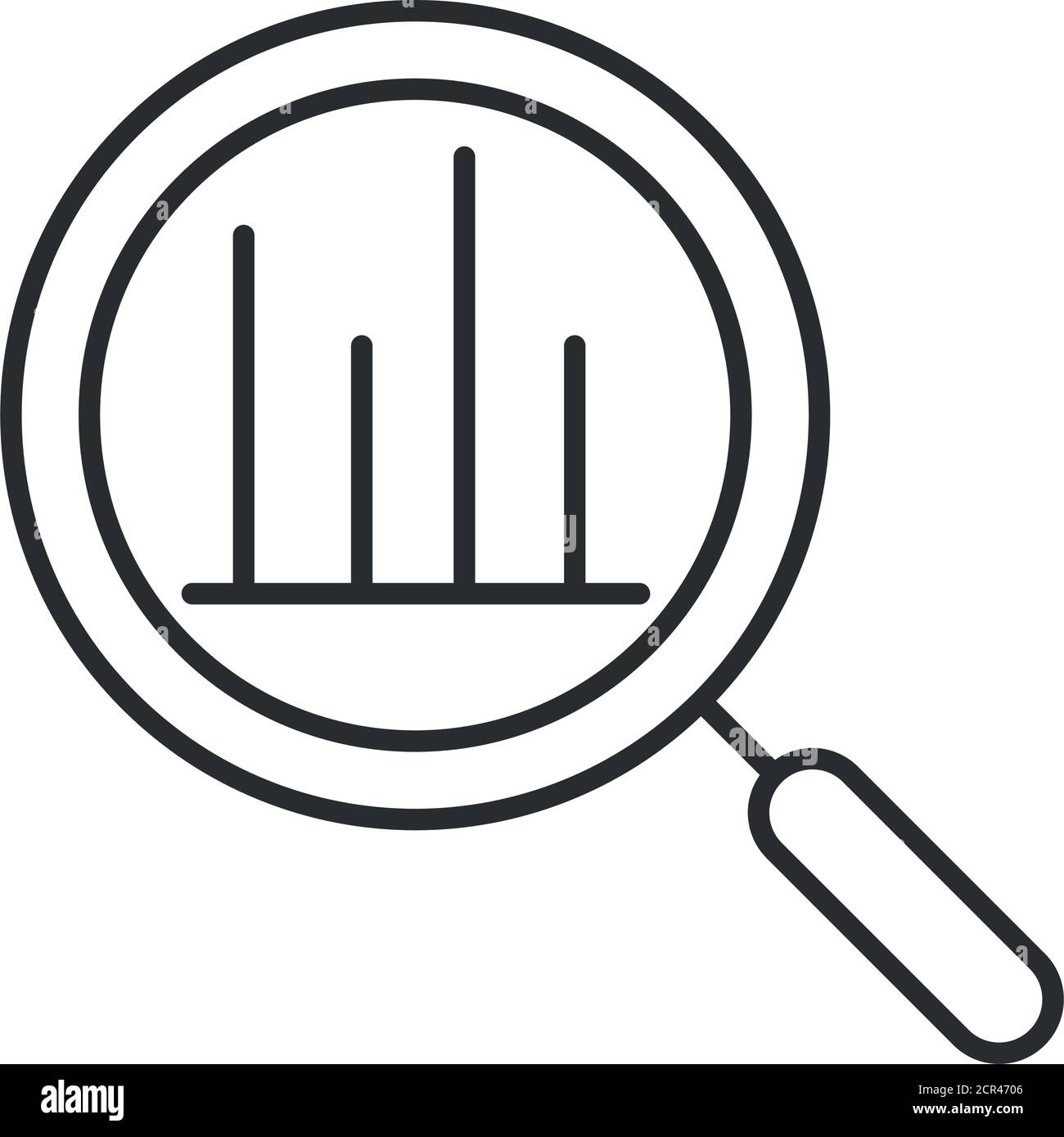 data analysis, magnifying glass diagram financial report vector ...