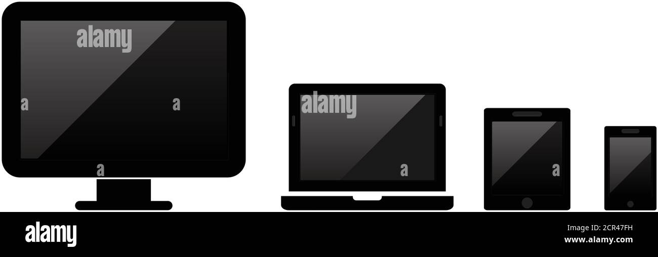 Smart Devices icon. Phone icon, tablet, laptop icon, computer screen ...