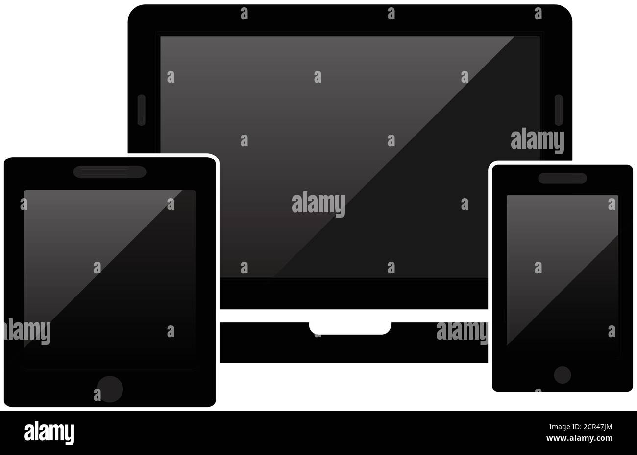 Smart Devices icon. Phone icon, tablet, laptop icon, computer screen ...