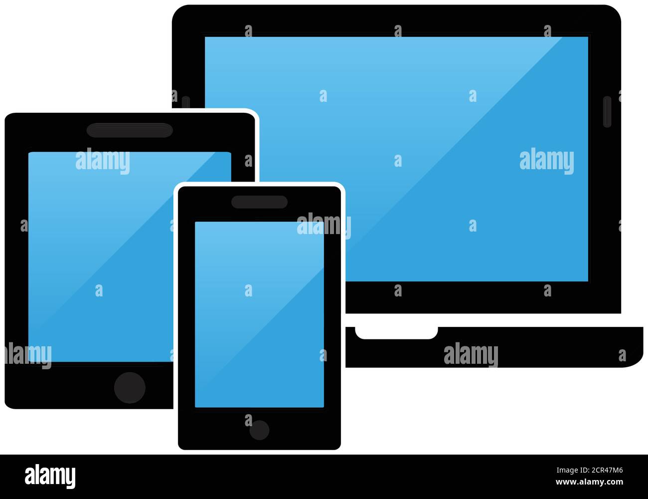 Smart Devices icon. Phone icon, tablet, laptop icon, computer screen ...