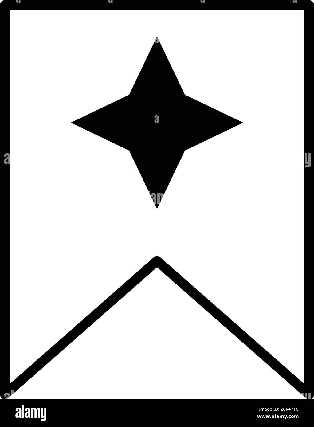 Favorite bookmark icon, vector illustration. Favourite symbol. Line ...