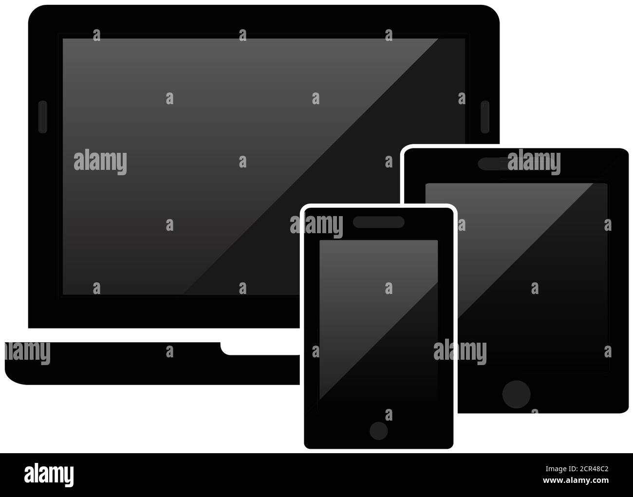 Smart Devices icon. Phone icon, tablet, laptop icon, computer screen ...