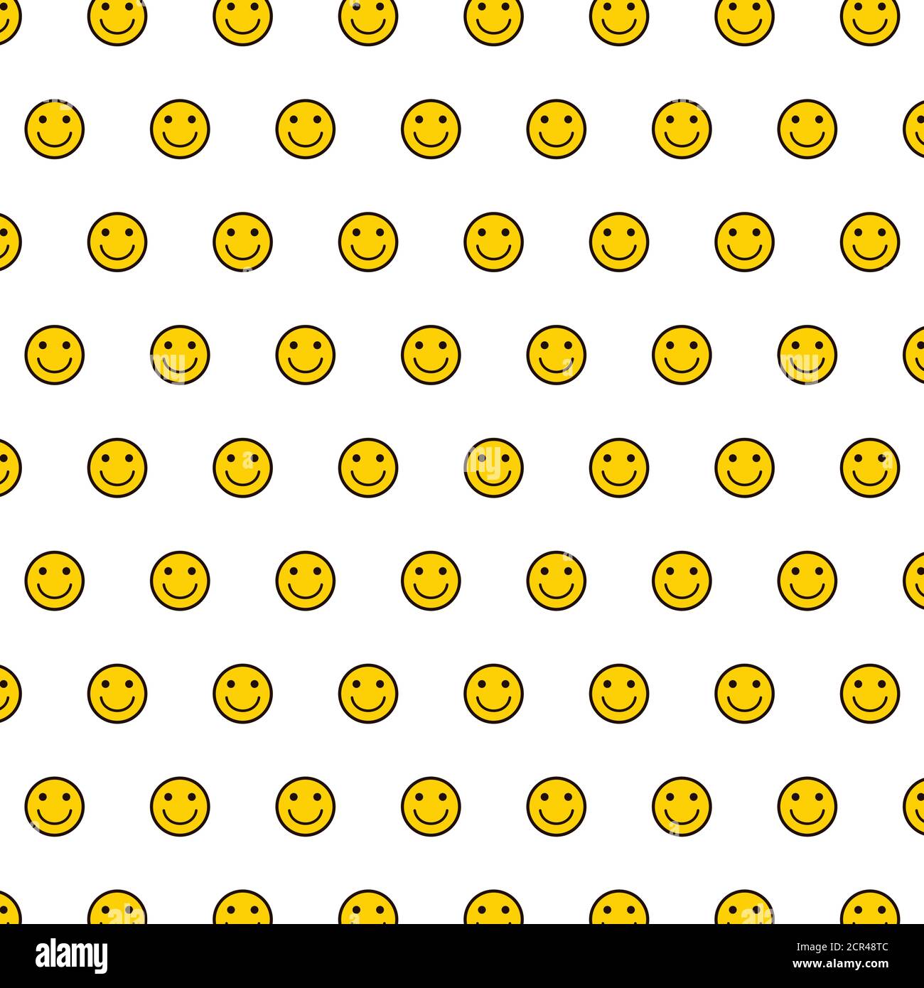 Smile Background Seamless Pattern Of Happy Face Icon Smiling