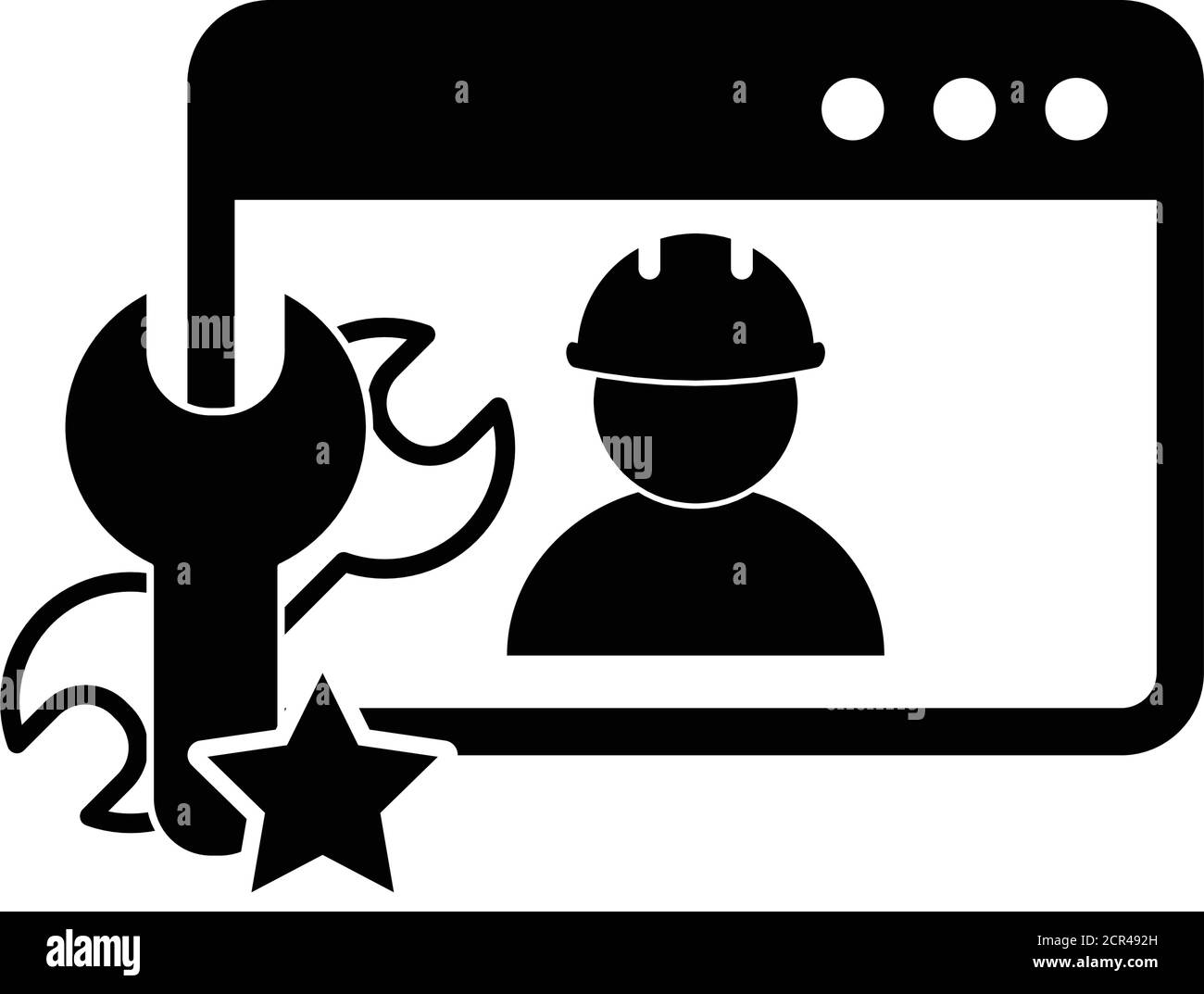 Computer engineering. Computer repairing, fix computer, internet icon ...