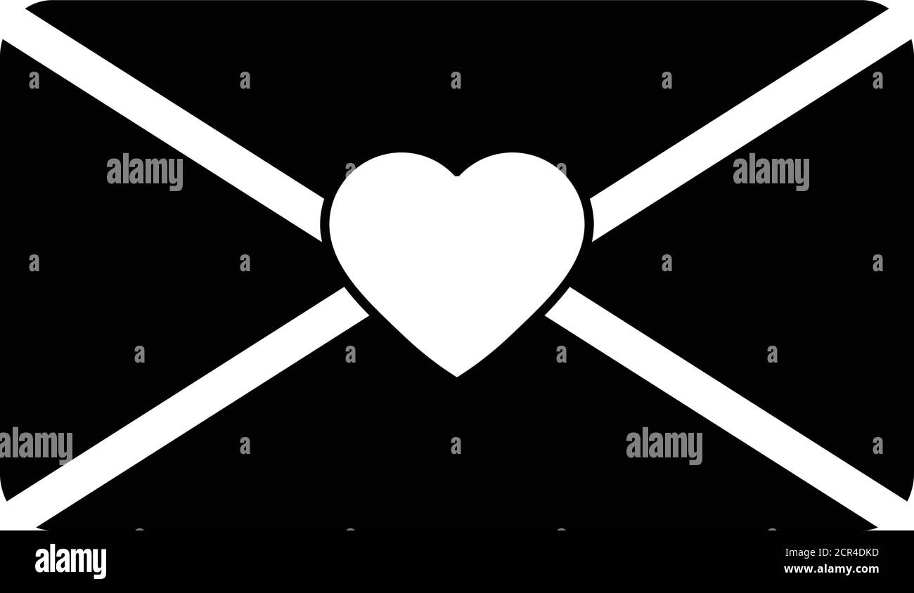 sent letter mail icon. envelope with a heart icon. Love message sign ...