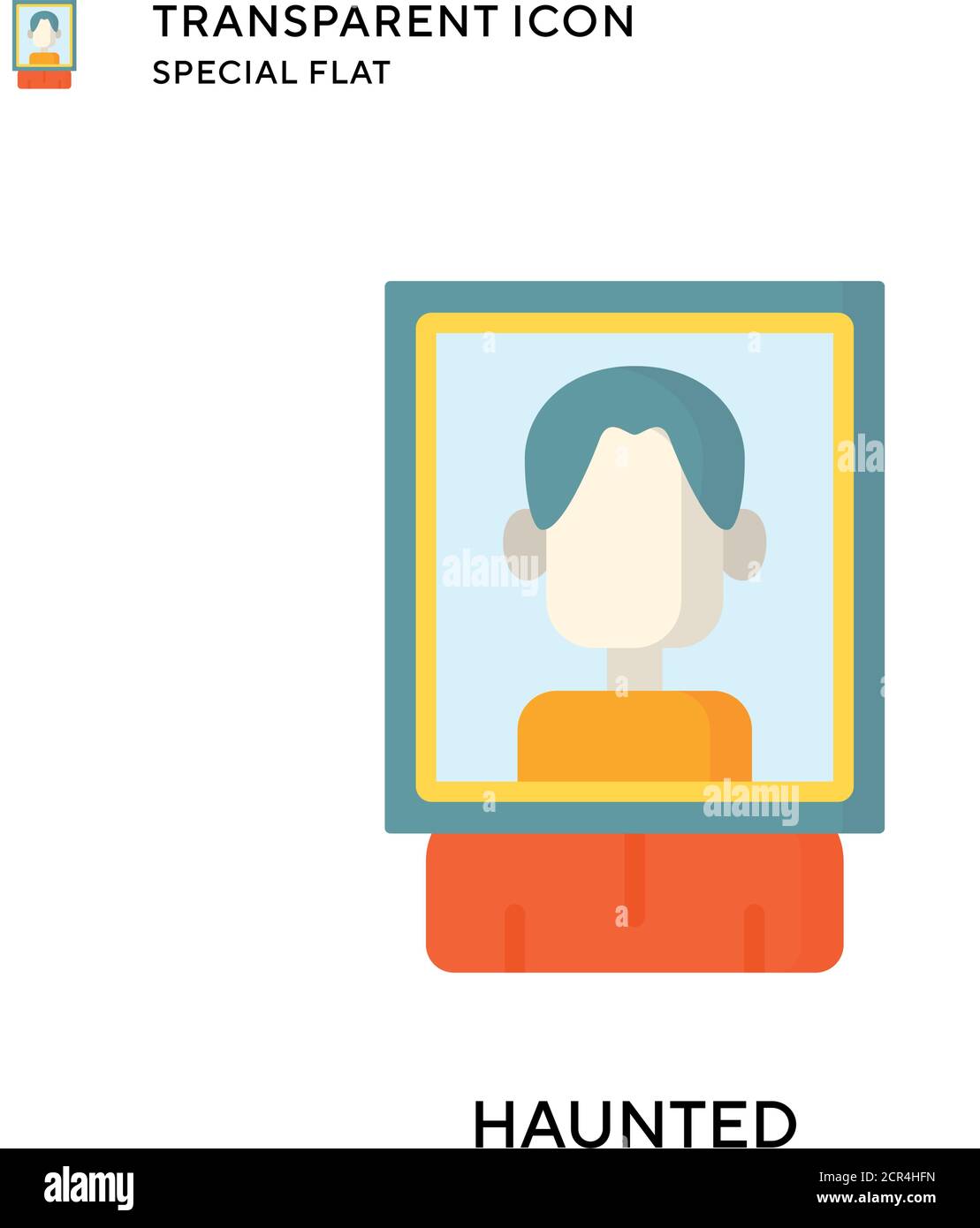 Haunted vector icon. Flat style illustration. EPS 10 vector Stock ...