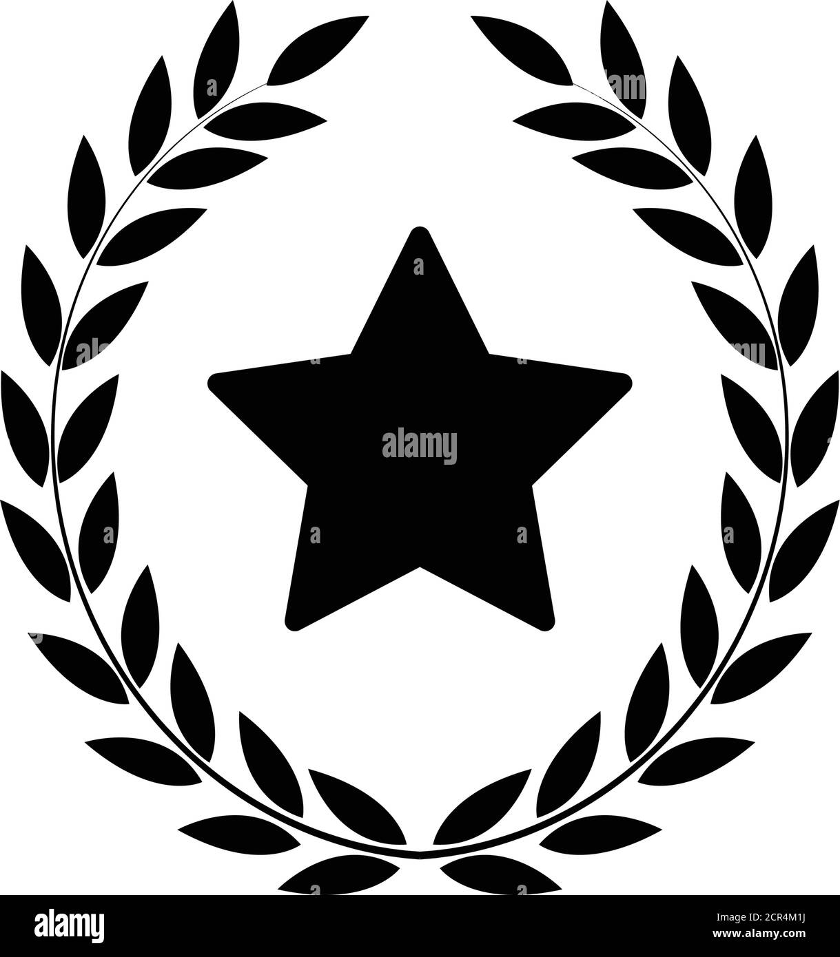 Circular laurel wreath symbol Cut Out Stock Images & Pictures - Alamy