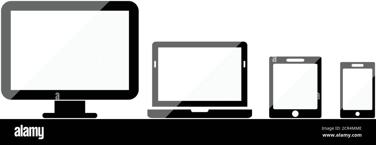 Smart Devices icon. Phone icon, tablet, laptop icon, computer screen ...