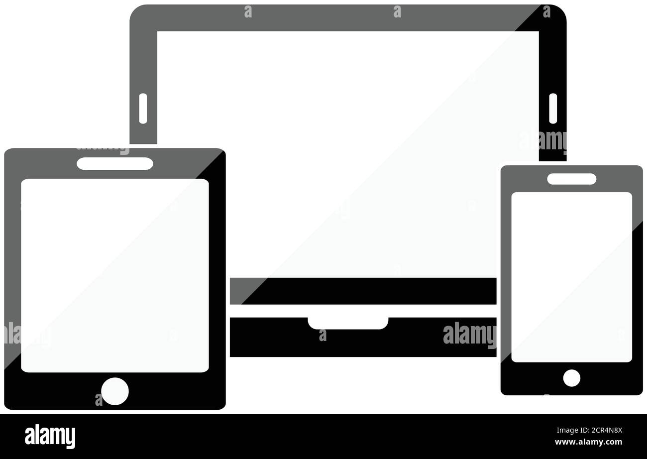 Smart Devices icon. Phone icon, tablet, laptop icon, computer screen ...