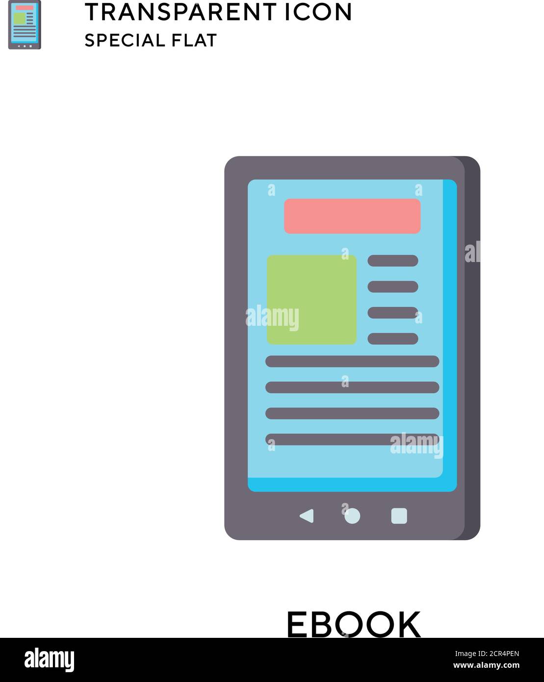 Ebook vector icon. Flat style illustration. EPS 10 vector Stock Vector ...