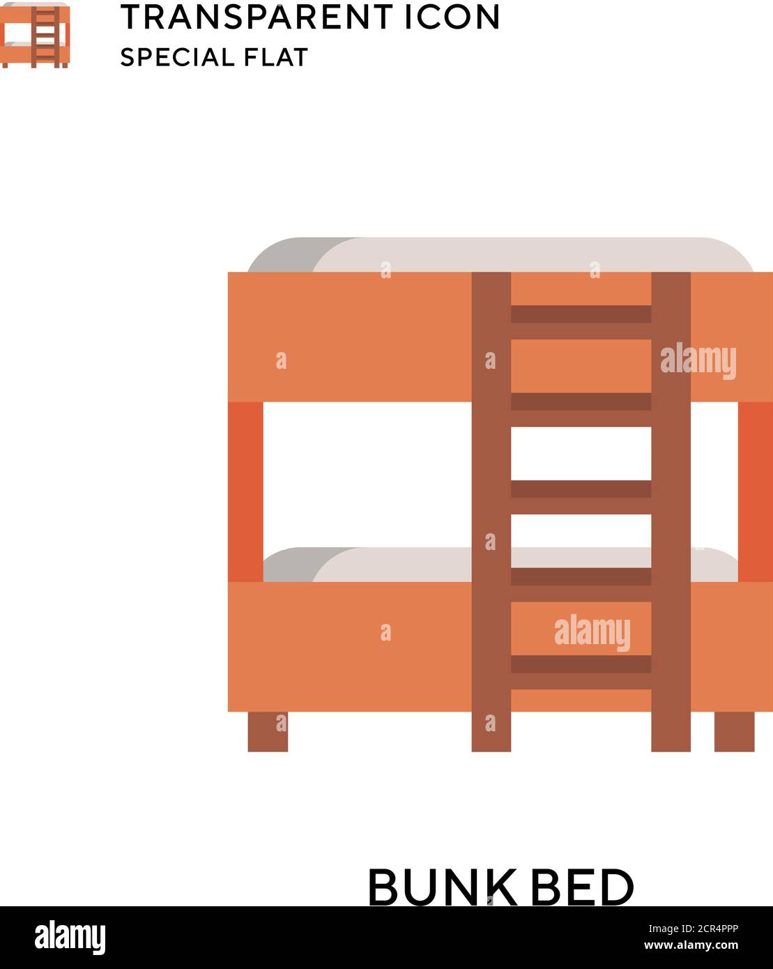 Bunk bed vector icon. Flat style illustration. EPS 10 vector Stock ...