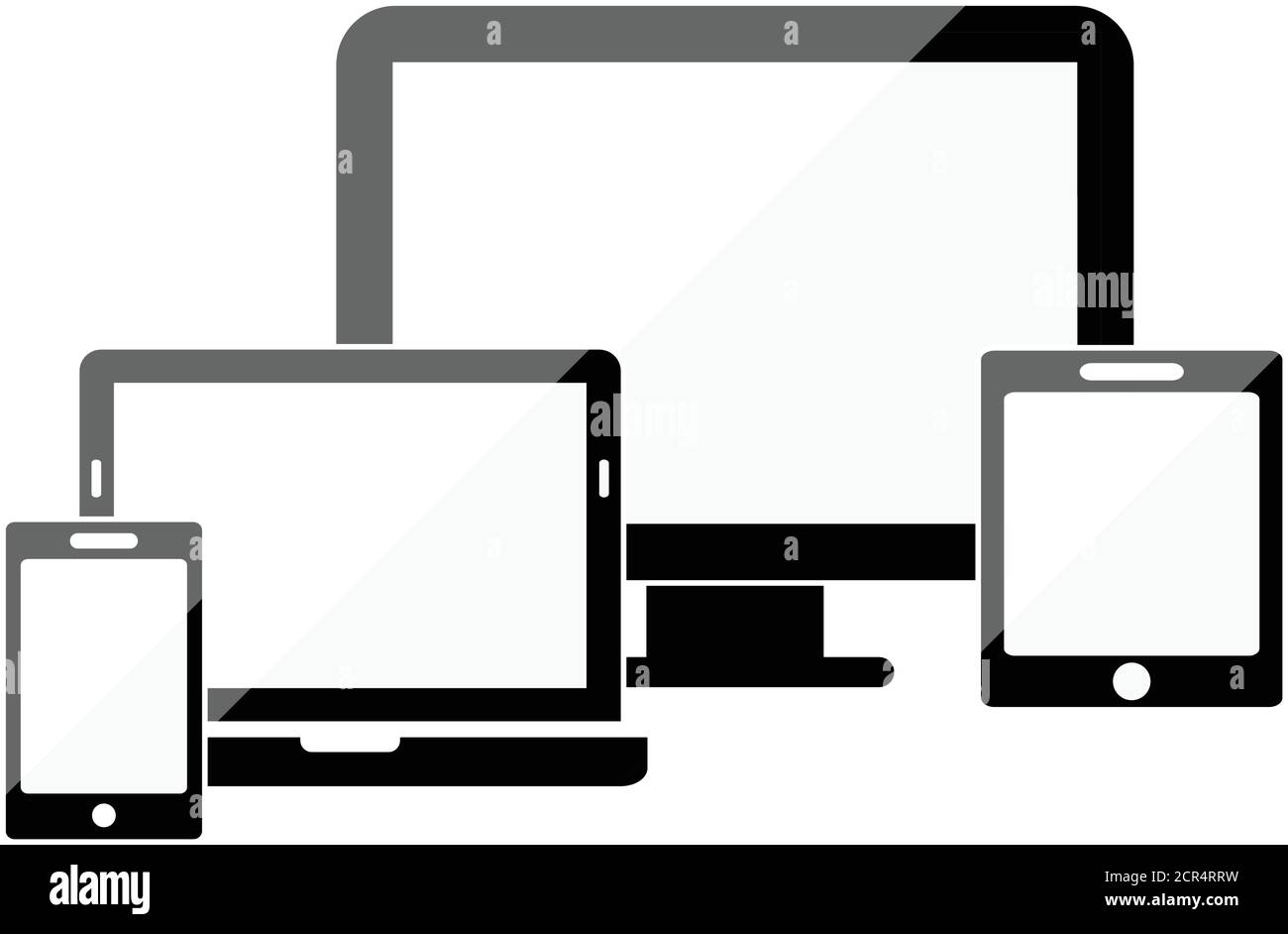 Smart Devices icon. Phone icon, tablet, laptop icon. Symbol of notebook ...