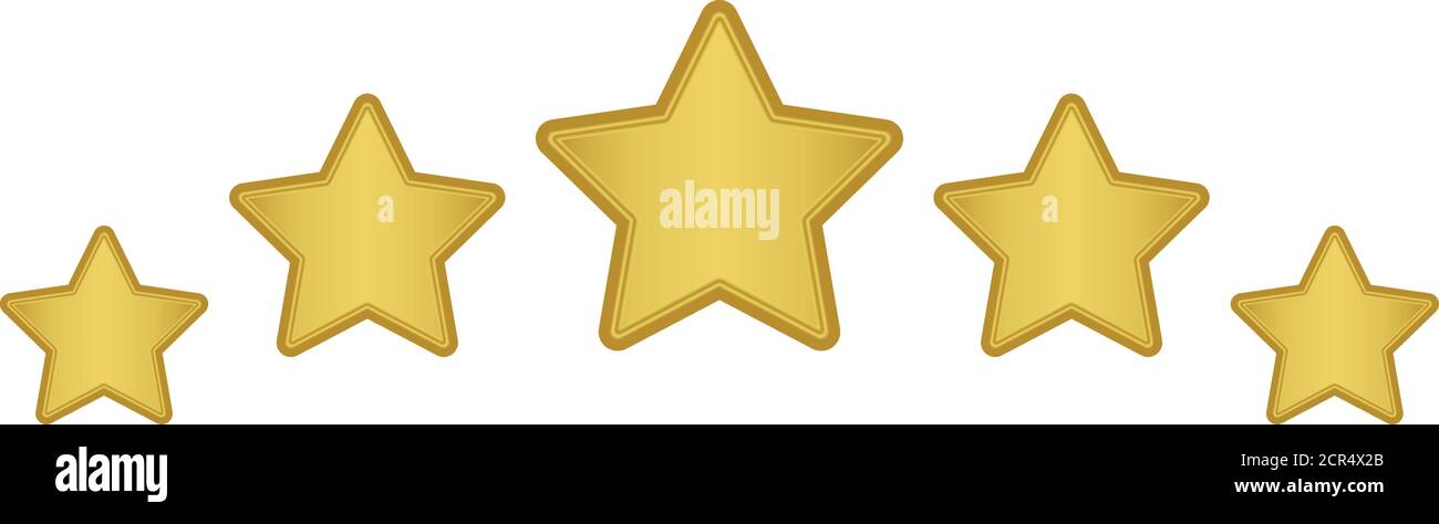 five gold stars rating. Golden stars - best, top Stock Vector Image & Art - Alamy