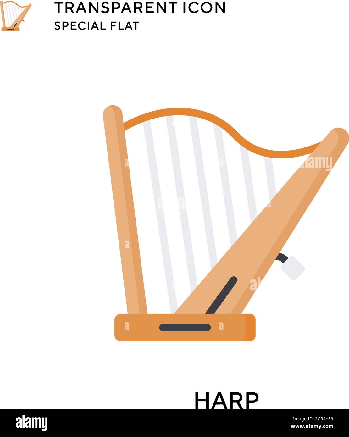Vintage celtic harp illustration Cut Out Stock Images & Pictures - Alamy