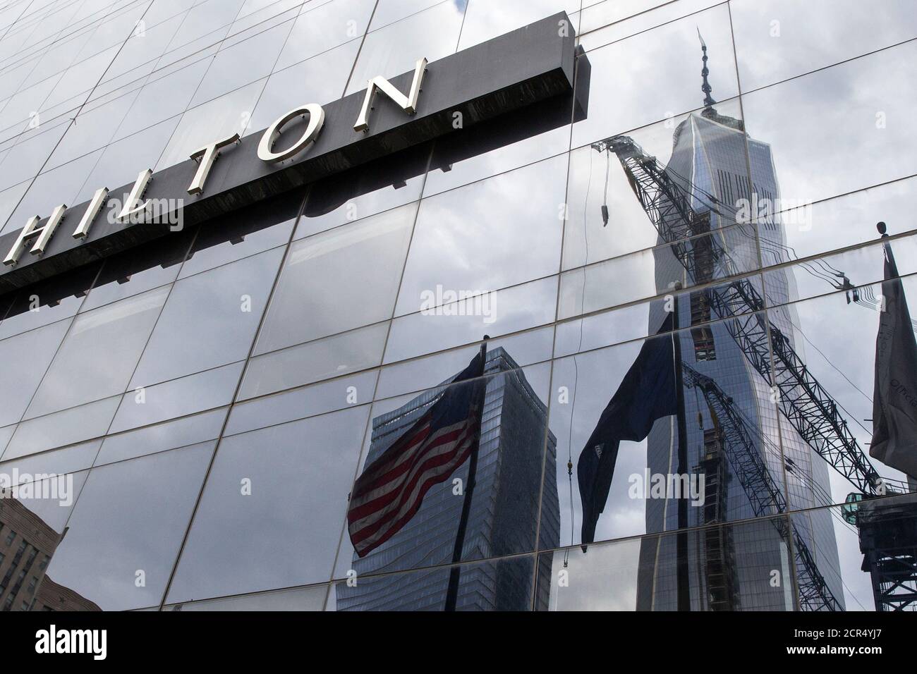 One world trade center and seven world trade center hi-res stock ...