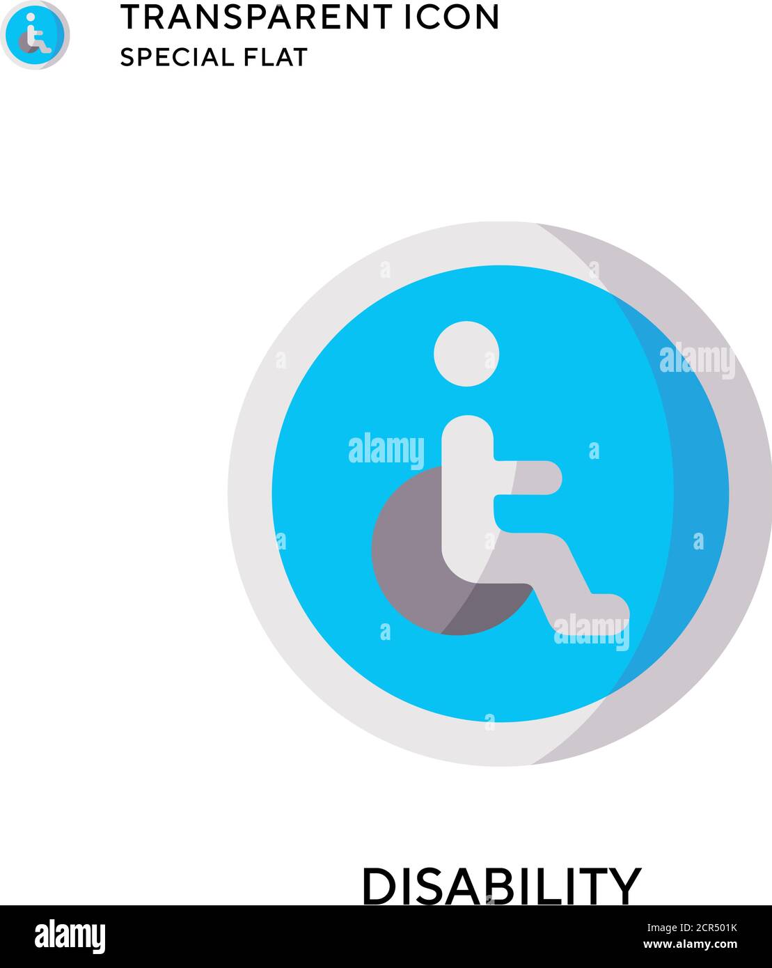 Disability vector icon. Flat style illustration. EPS 10 vector Stock ...