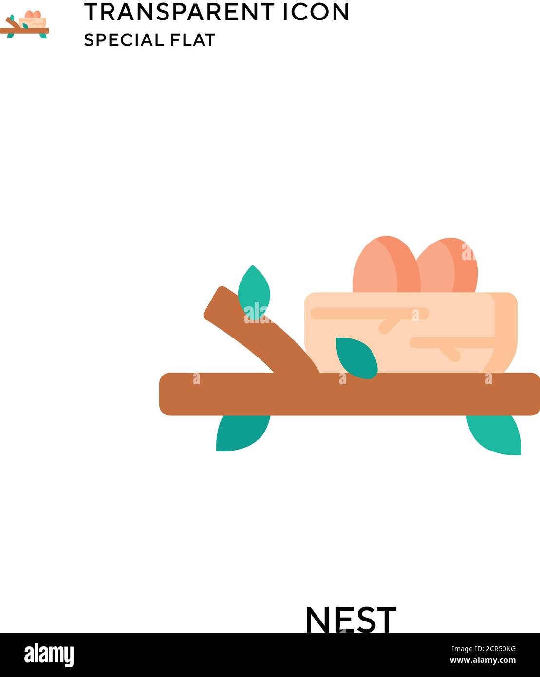 Nest vector icon. Flat style illustration. EPS 10 vector Stock Vector ...