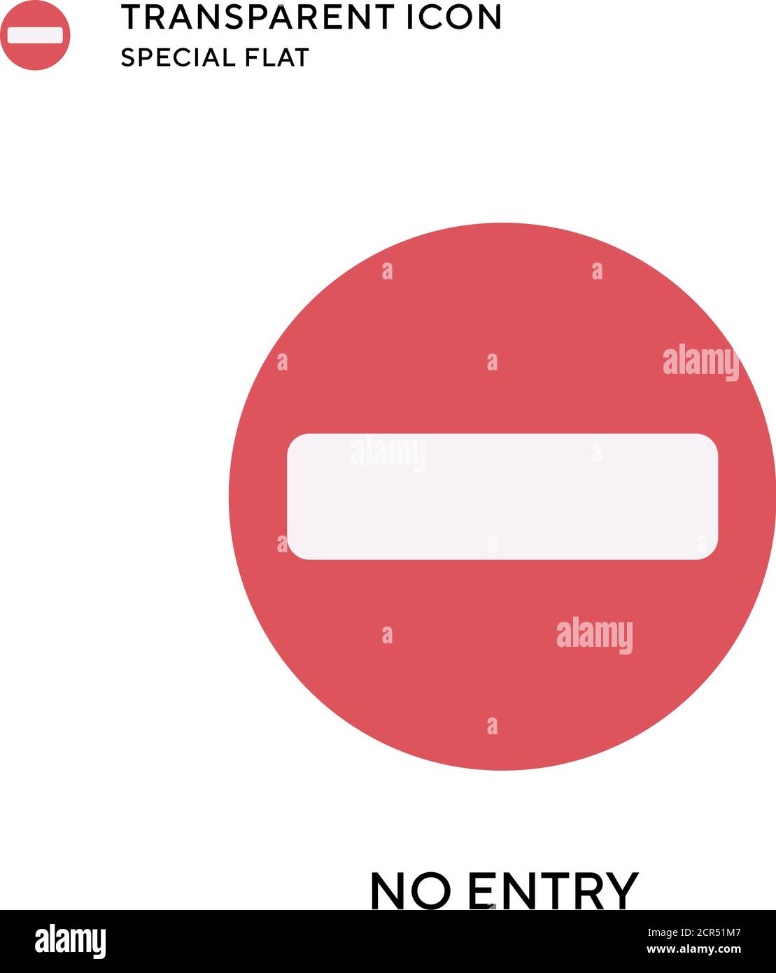No entry vector icon. Flat style illustration. EPS 10 vector Stock ...