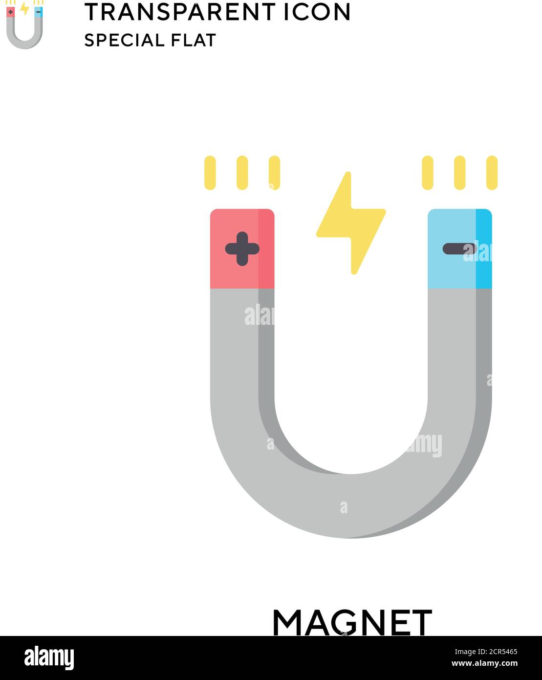 Magnet vector icon. Flat style illustration. EPS 10 vector Stock Vector ...