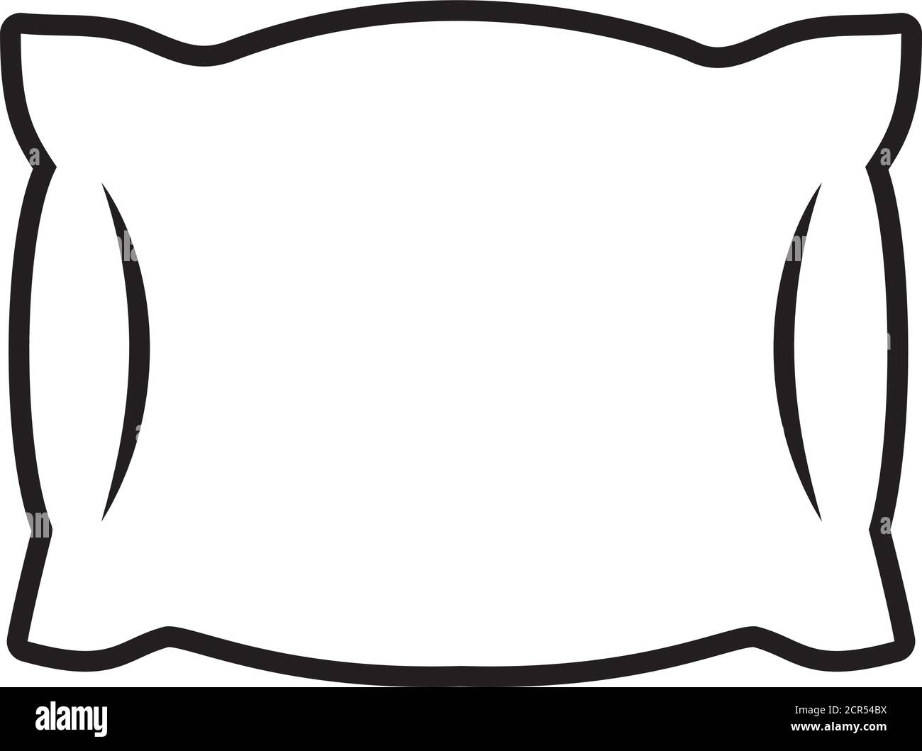 pillow icon over white background, line style, vector illustration ...
