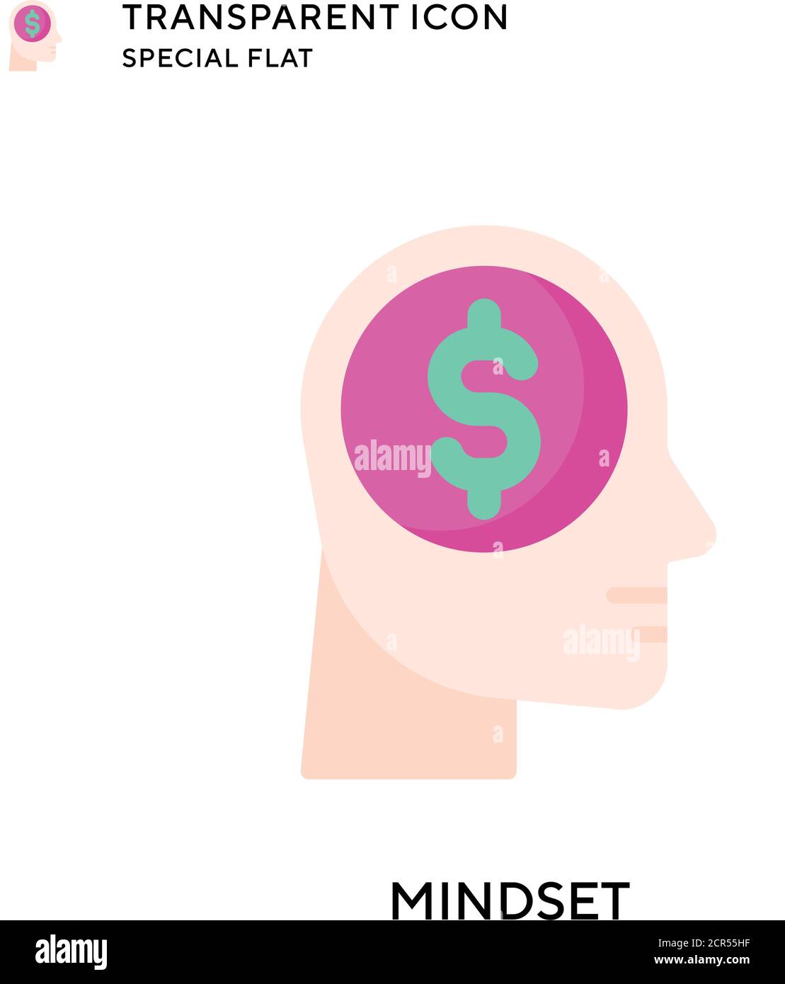 Mindset vector icon. Flat style illustration. EPS 10 vector Stock ...