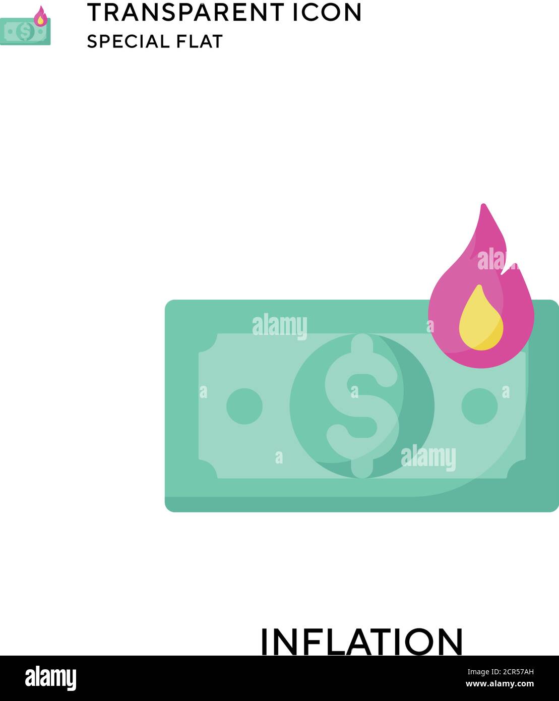 Inflation vector icon. Flat style illustration. EPS 10 vector Stock ...