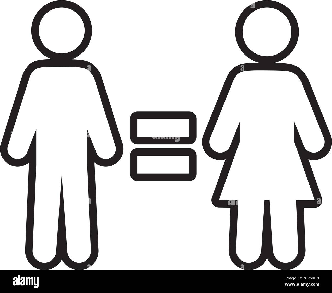 human rights concept, gender equality symbol over white background ...