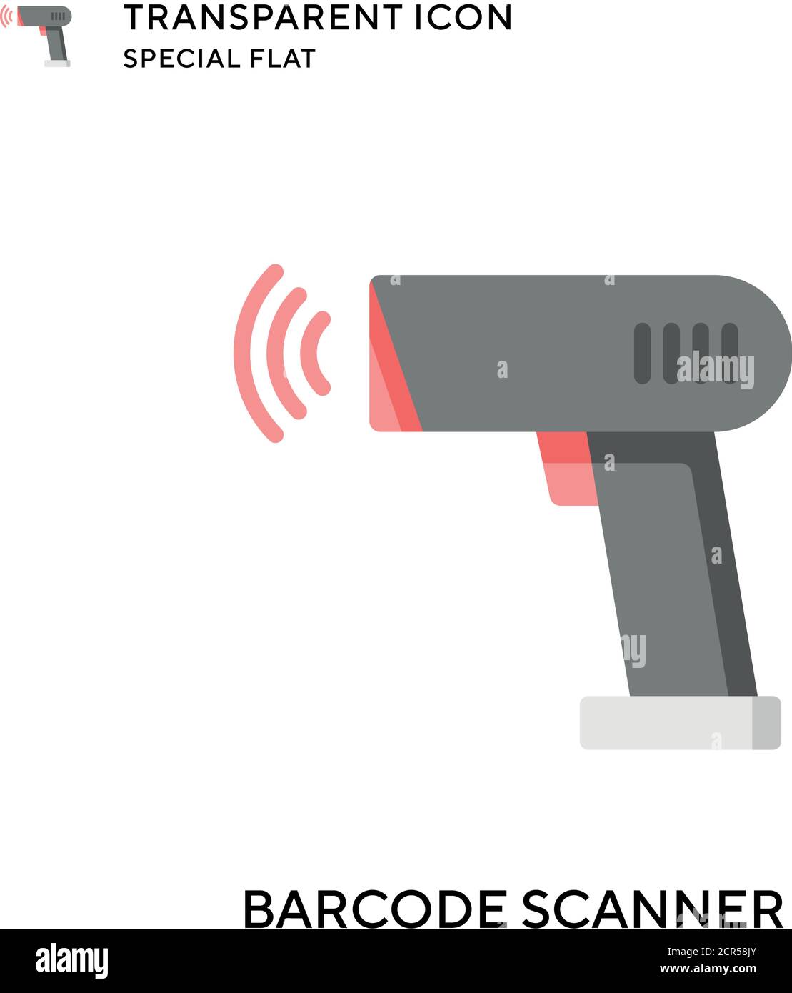 Barcode scanner vector icon. Flat style illustration. EPS 10 vector ...