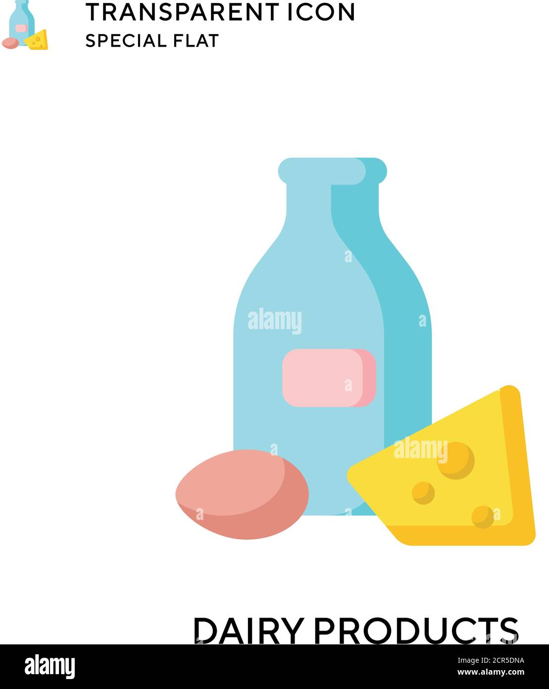 Dairy products vector icon. Flat style illustration. EPS 10 vector ...