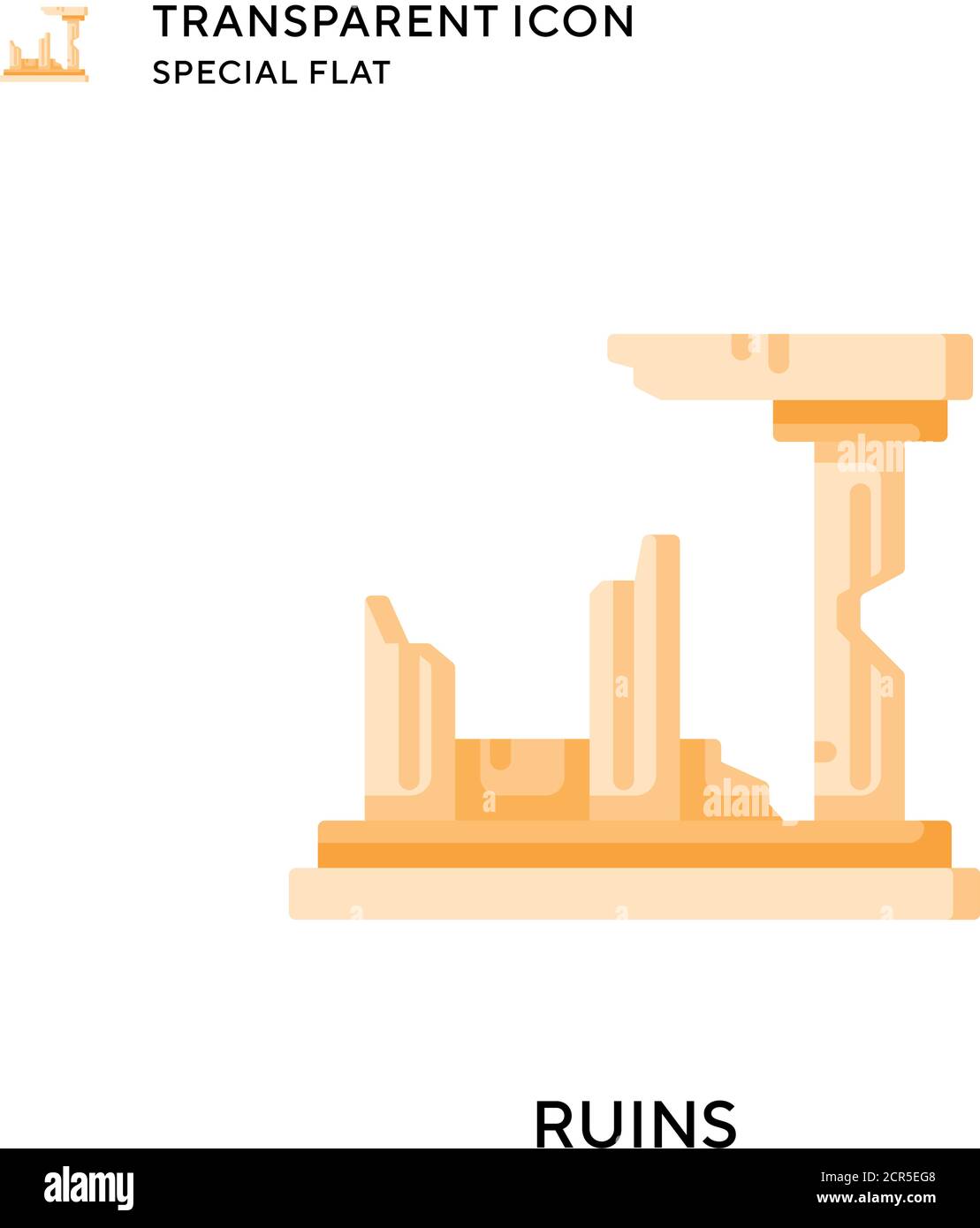 Stone ruin old tower Stock Vector Images - Alamy